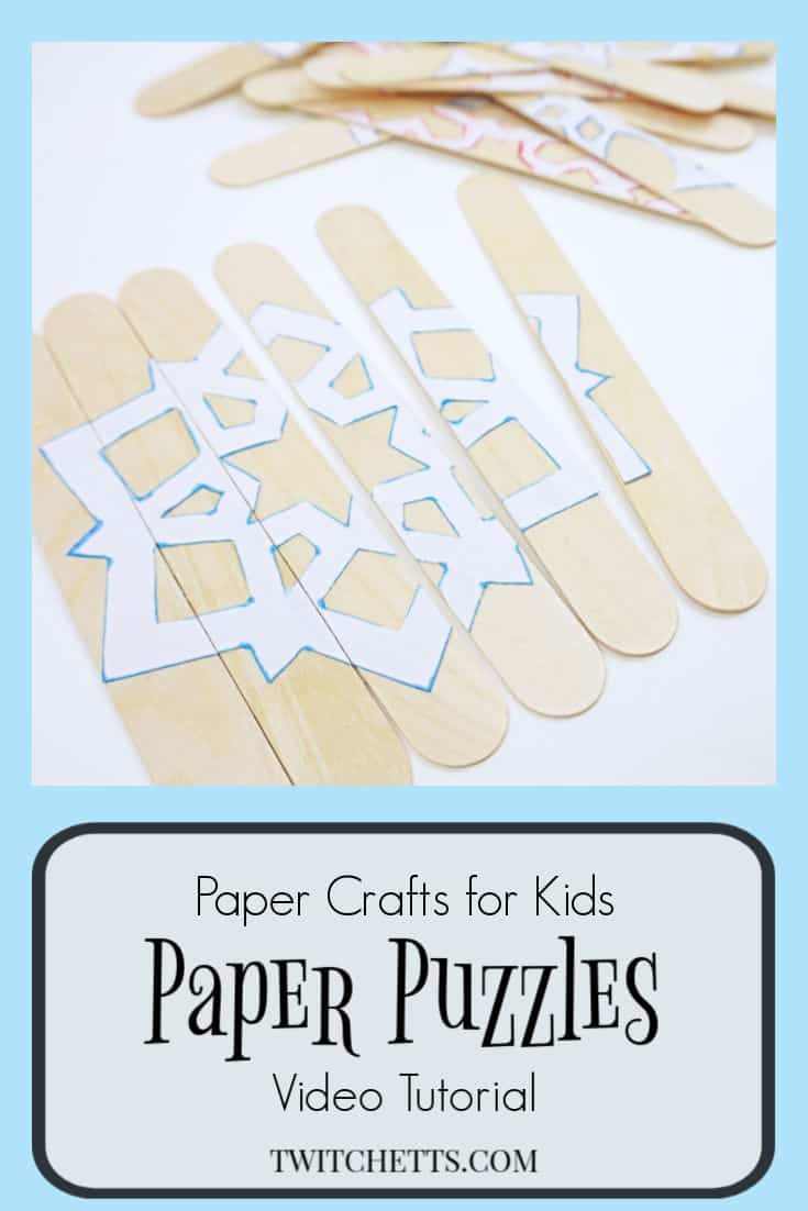 How to make an easy winter puzzle with craft sticks - Twitchetts