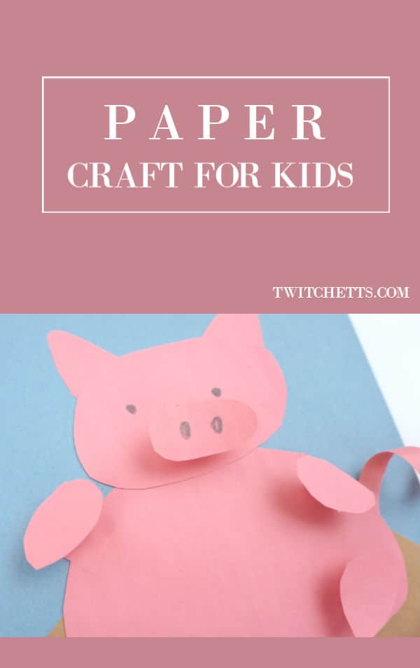Easy Paper Pig Craft for Kids to Make - Twitchetts