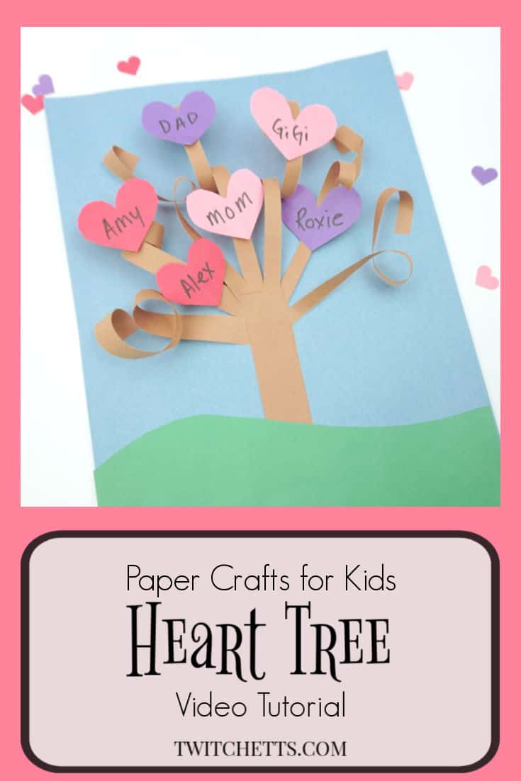 How to make a fun 3D Valentine's Day paper tree - Twitchetts