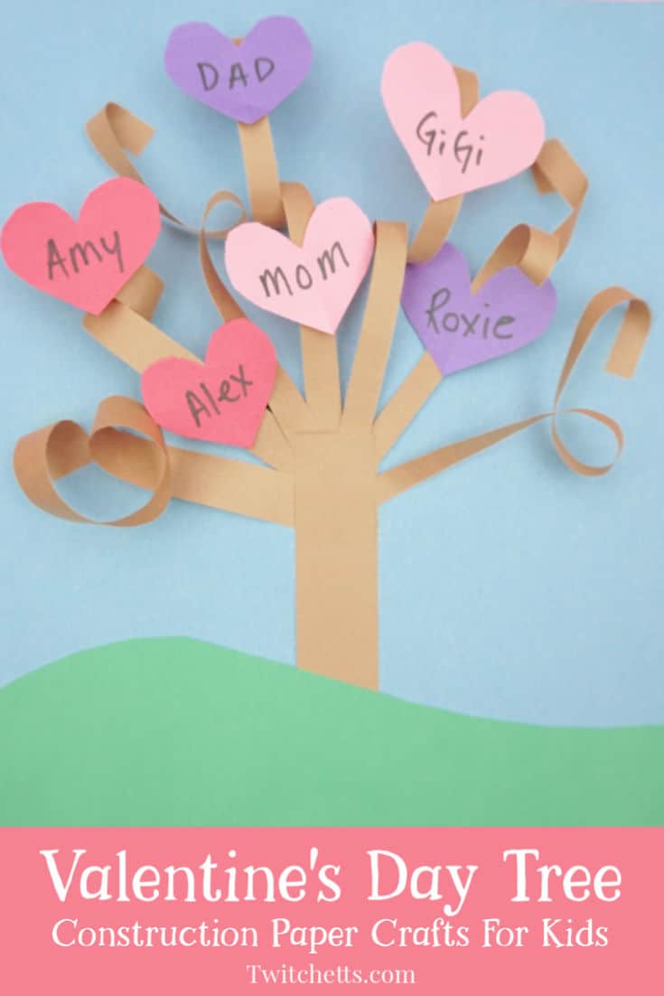 How to make a fun 3D Valentine's Day paper tree - Twitchetts