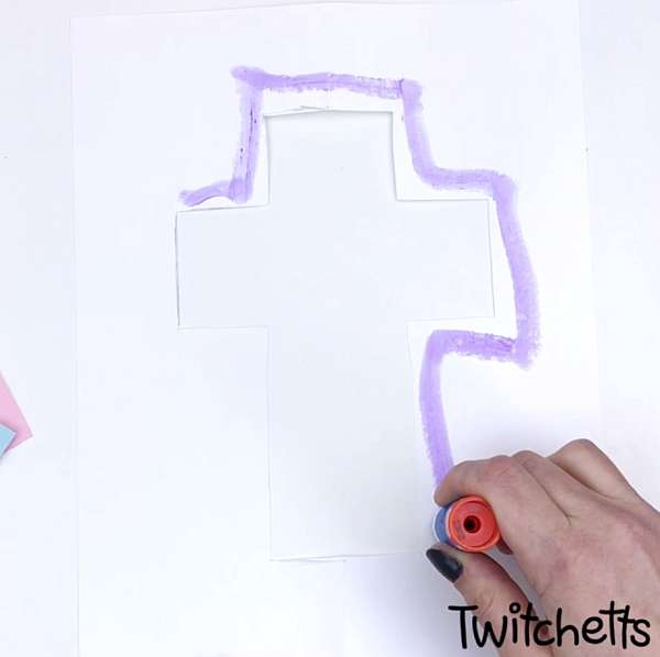 How to make an easy preschool cross craft - Twitchetts