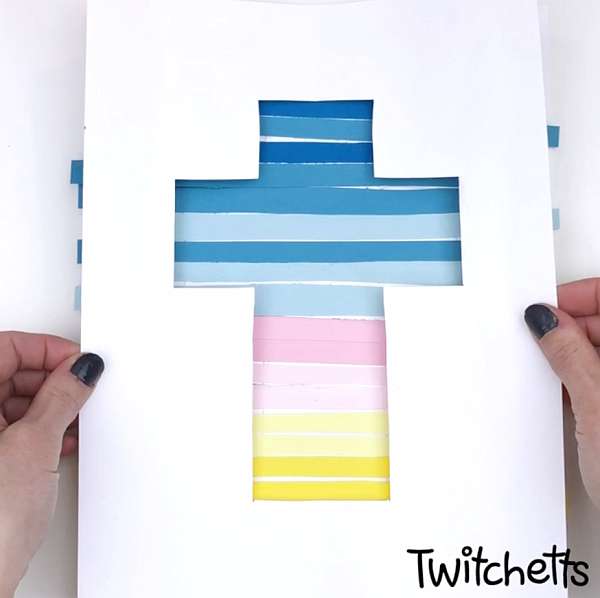 How to make an easy preschool cross craft - Twitchetts
