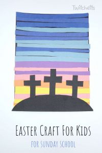 An easy Sunday school Easter craft of the 3 crosses - Twitchetts
