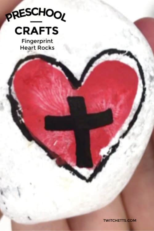 How to make this easy cross rock painting idea for kids - Twitchetts