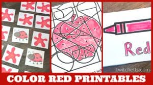 Red day activities for preschool - Twitchetts