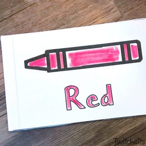 Color red worksheets for preschool - Twitchetts
