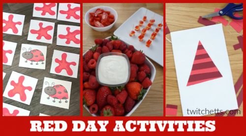 Red day activities for preschool - Twitchetts