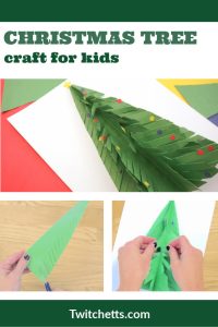 How to make a paper Christmas tree for preschoolers - Twitchetts