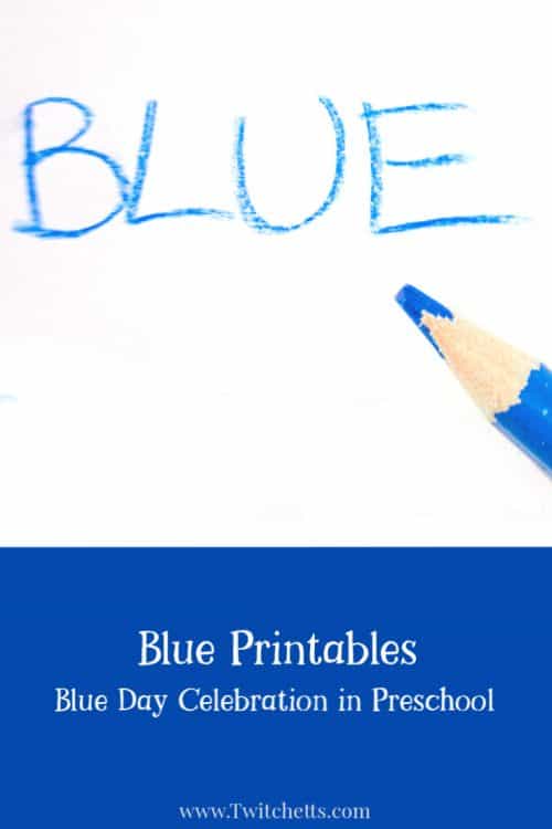 Color blue worksheets for preschool - Twitchetts