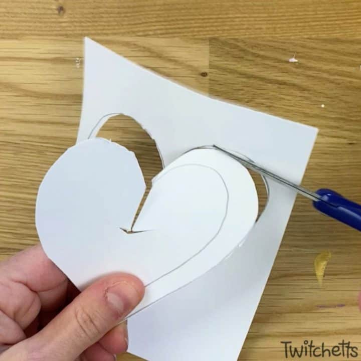 How to create heart art with bubble wrap - Twitchetts