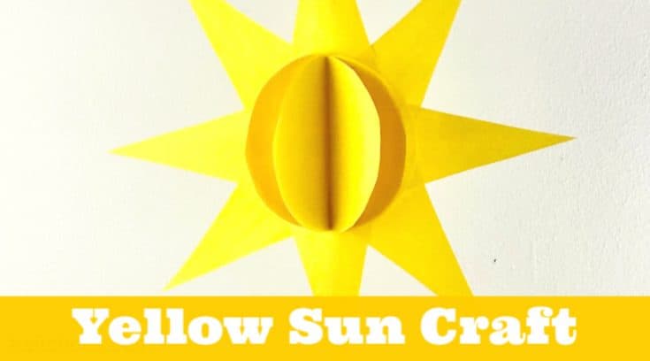 An easy yellow sun craft for preschoolers - Twitchetts