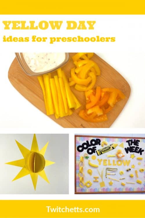 Ideas for a yellow day celebration in preschool - Twitchetts