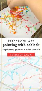 Creative painting with Oobleck that's messy fun for kids - Twitchetts