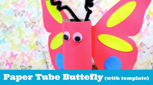 How to make a Toilet Paper Roll Butterfly with template - Twitchetts