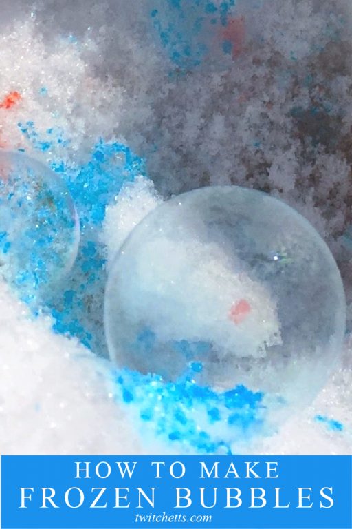 How to make a Colored Frozen Bubble: Snow day fun! - Twitchetts