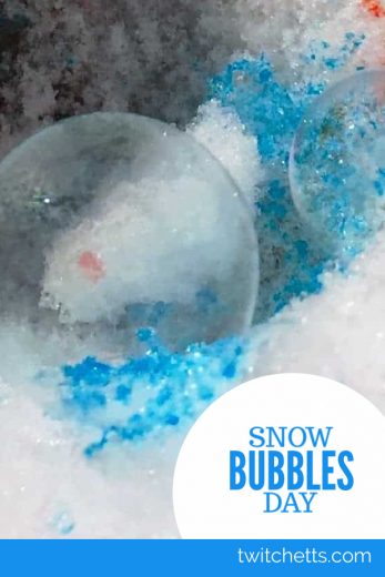 How to make a Colored Frozen Bubble: Snow day fun! - Twitchetts