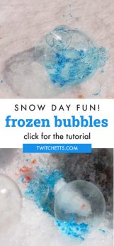 How to make a Colored Frozen Bubble: Snow day fun! - Twitchetts