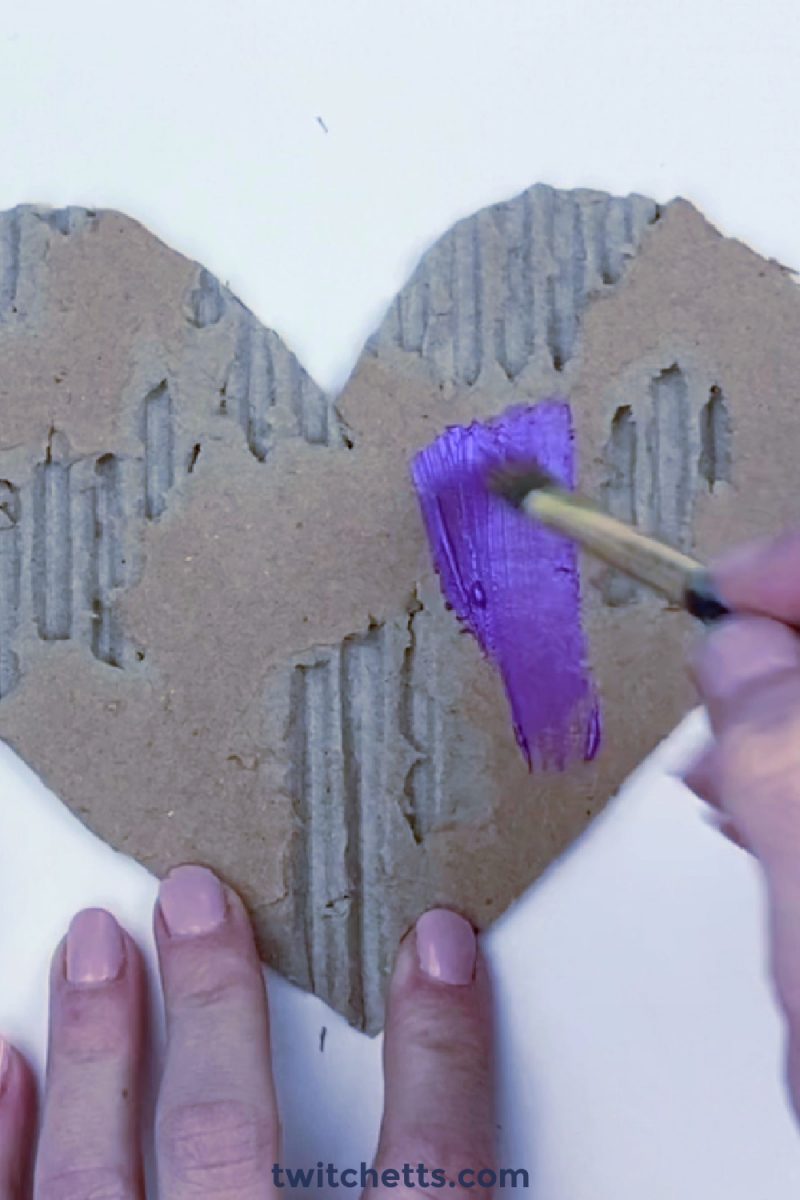 How to make Heart Decorations out of Cardboard - Twitchetts