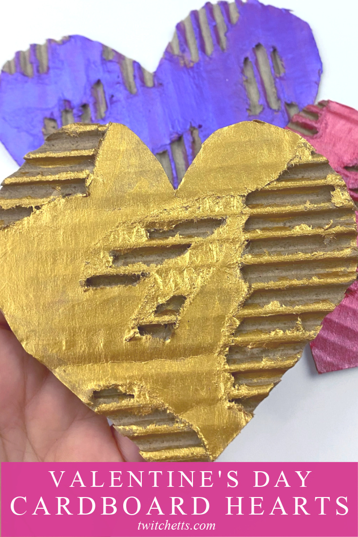 How to make Heart Decorations out of Cardboard - Twitchetts