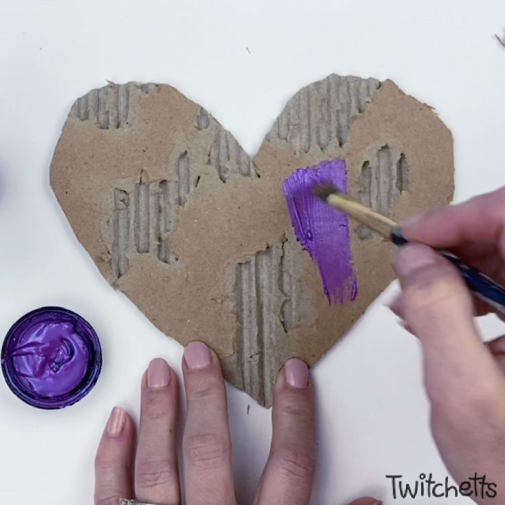How to make Heart Decorations out of Cardboard - Twitchetts