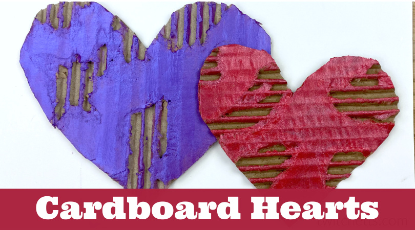 How to make Heart Decorations out of Cardboard - Twitchetts