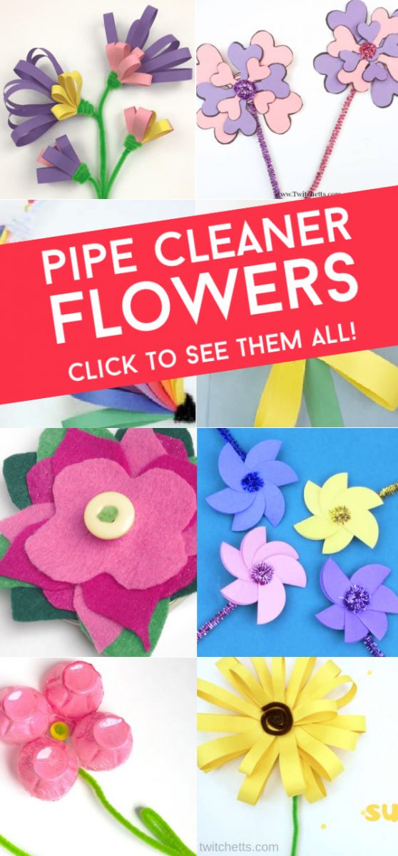 9 easy Pipe Cleaner Flowers for kids to make - Twitchetts
