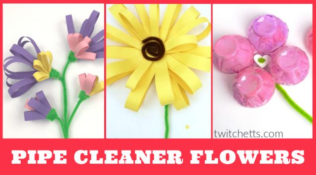 9 easy Pipe Cleaner Flowers for kids to make - Twitchetts