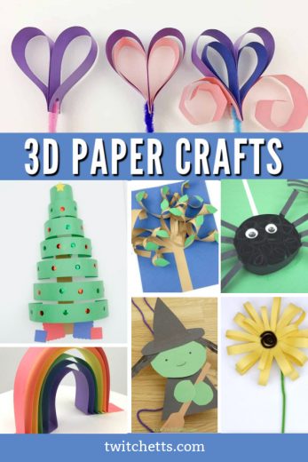 60 Easy 3D Paper Crafts for Kids To Make - Twitchetts