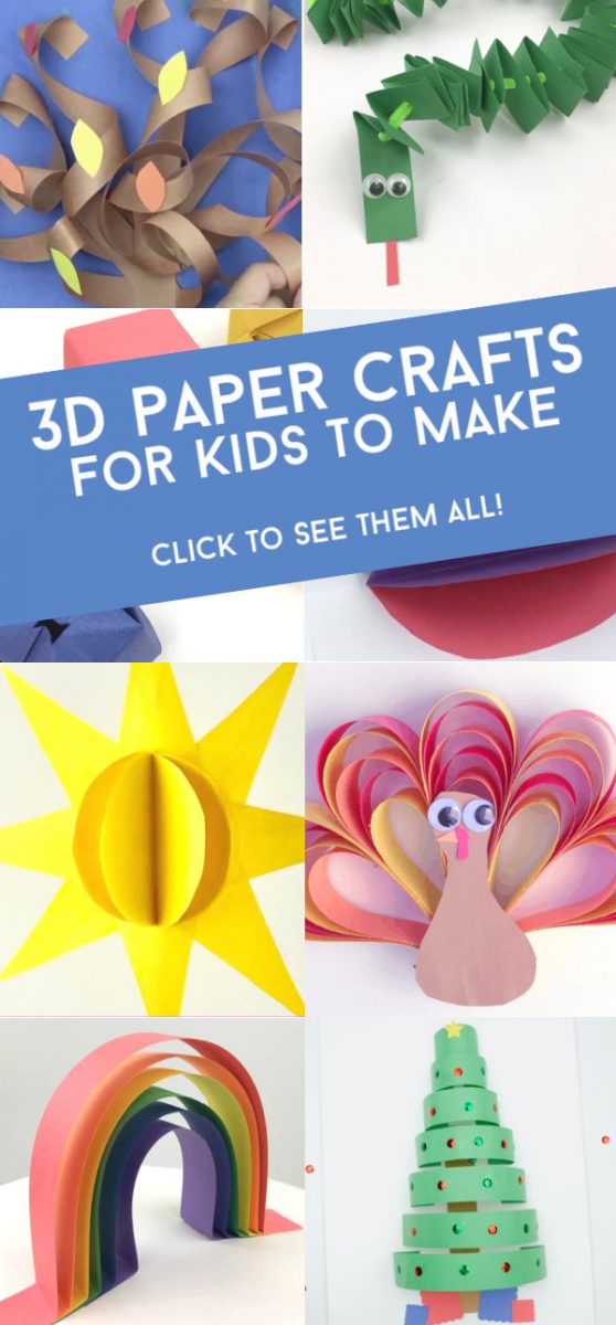 60 Easy 3D Paper Crafts for Kids To Make - Twitchetts