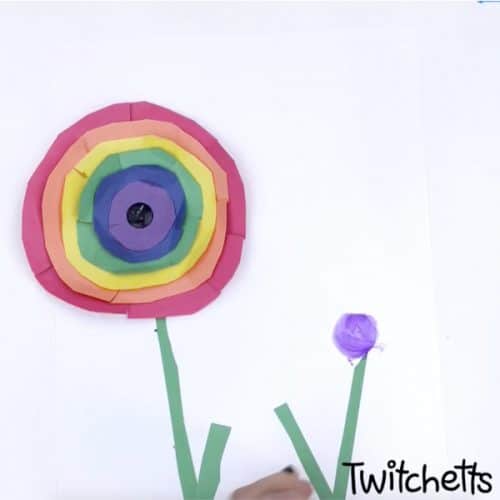 How To Make beautiful Kandinsky Art For Kids: Paper Flower Circles.