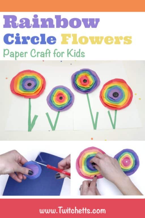 How To Make beautiful Kandinsky Art For Kids: Paper Flower Circles.