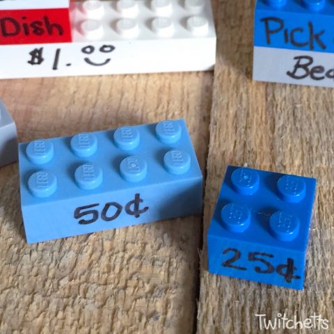 How to make an Interactive Lego Chore Chart with money values