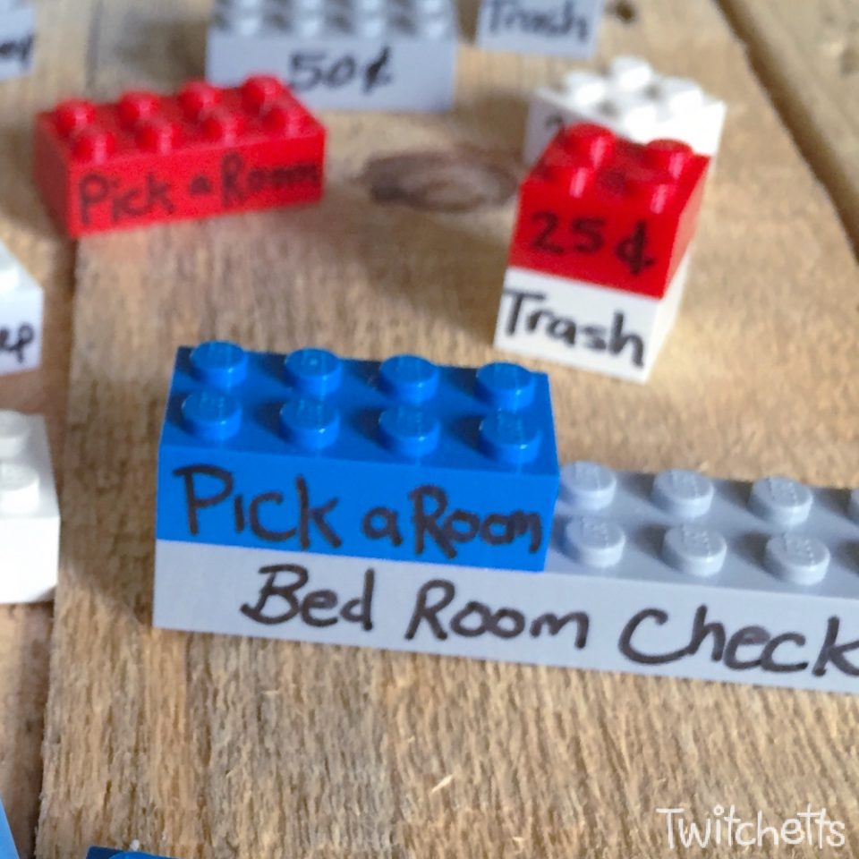 How to make an Interactive Lego Chore Chart with money values