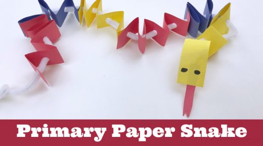 How to make a Construction Paper Snake Craft: A primary colors activity