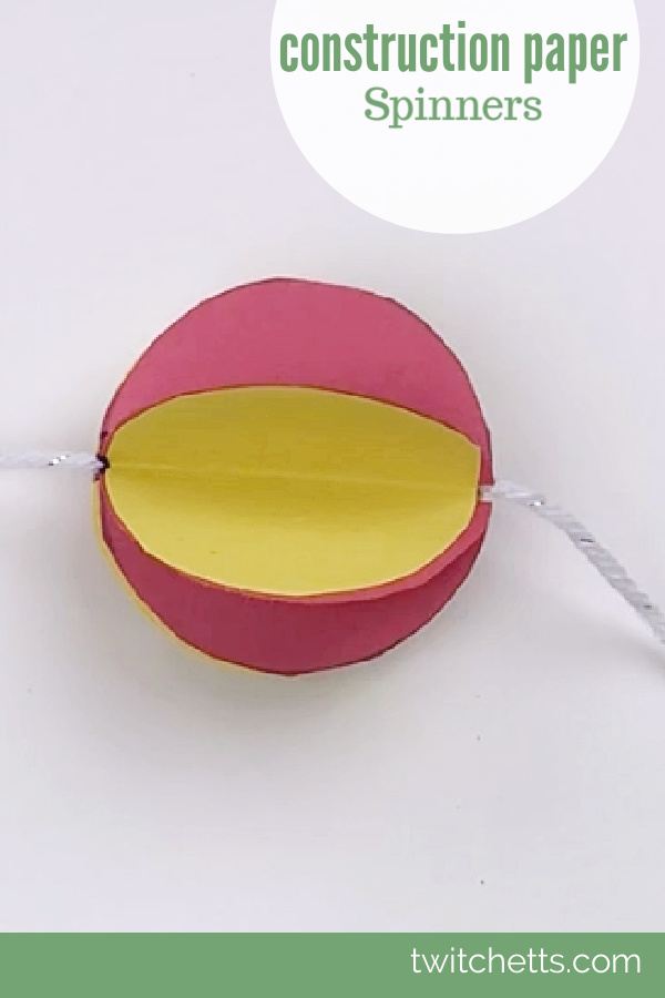 How to make paper spinners that teach kids about colors - Twitchetts