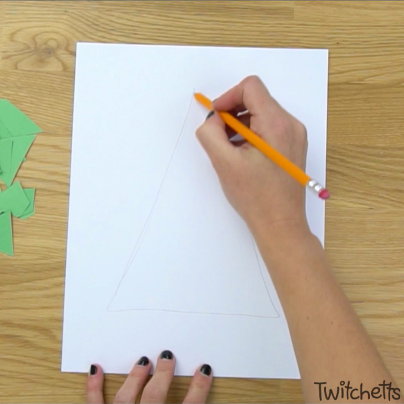 How To Make A 3D Paper Christmas Tree using spacers - Twitchetts