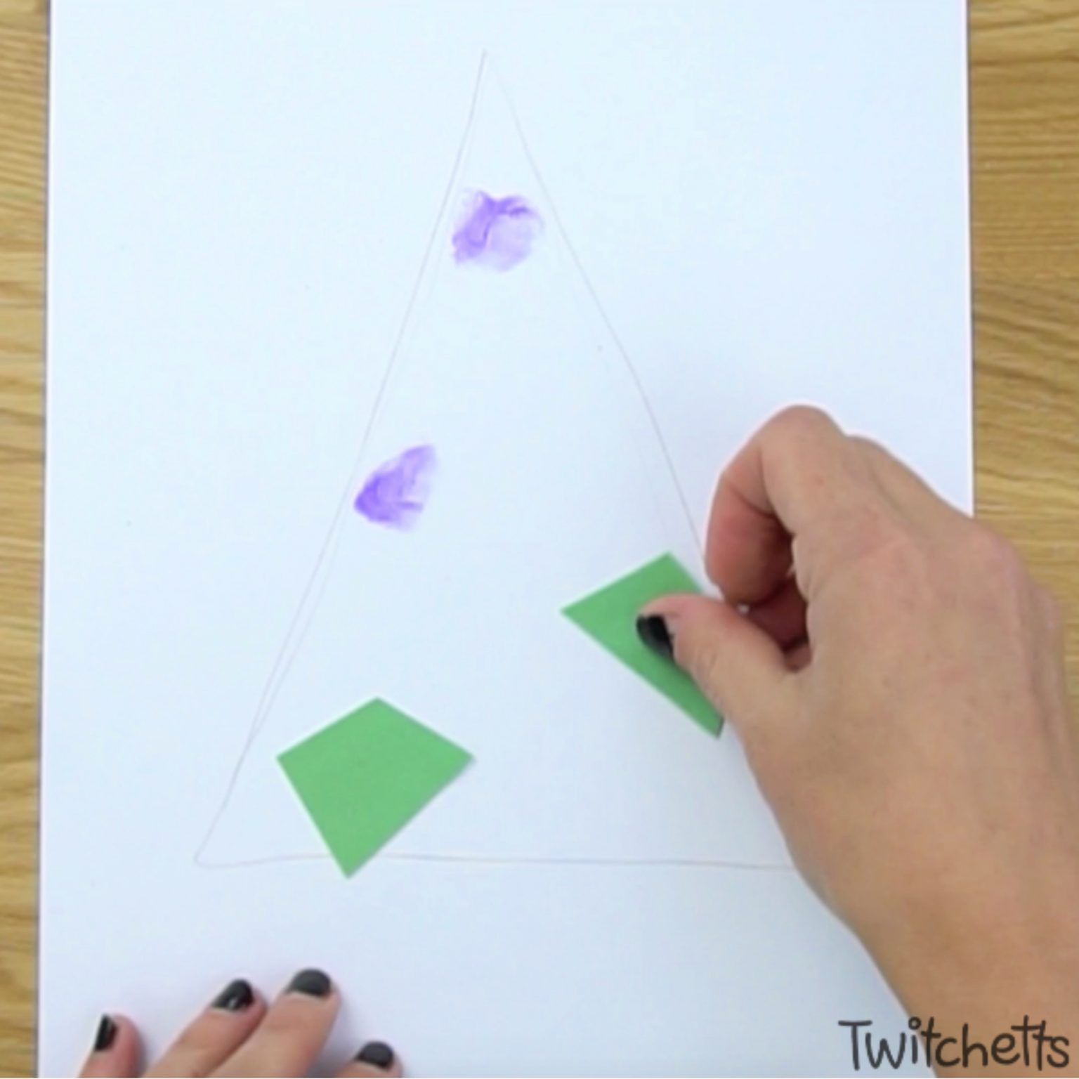 How To Make A 3D Paper Christmas Tree using spacers - Twitchetts