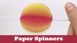 How to make paper spinners that teach kids about colors - Twitchetts