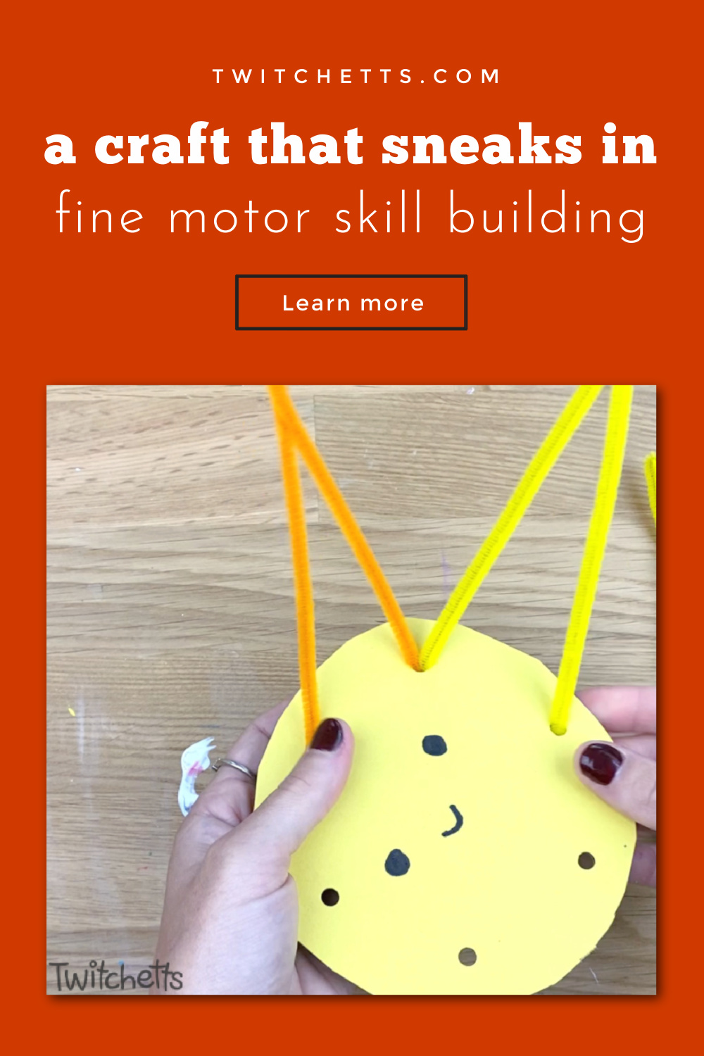 How to make an easy Pipe Cleaner Sun Craft for Preschoolers - Twitchetts