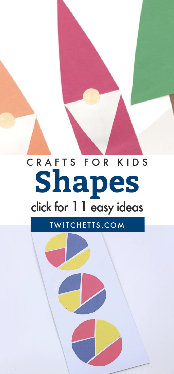 15 Easy Shape Crafts perfect for teaching shapes to preschoolers
