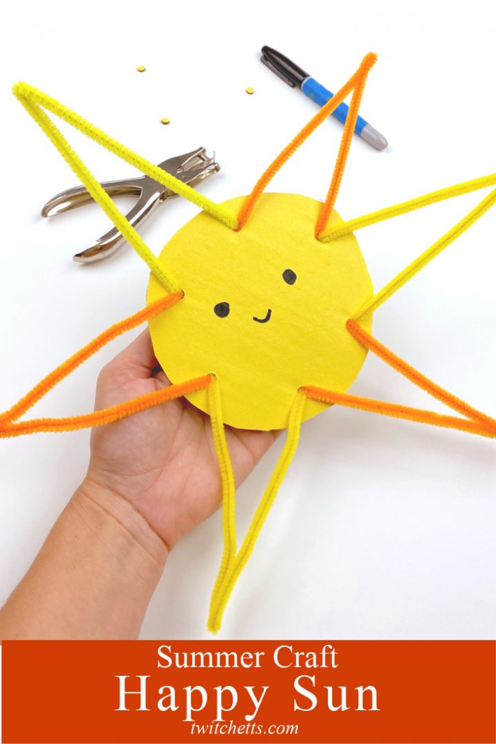 How to make an easy Pipe Cleaner Sun Craft for Preschoolers - Twitchetts