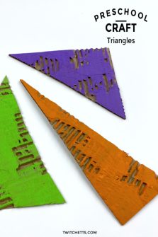 An Easy Triangle Craft for Preschoolers that uses Cardboard - Twitchetts