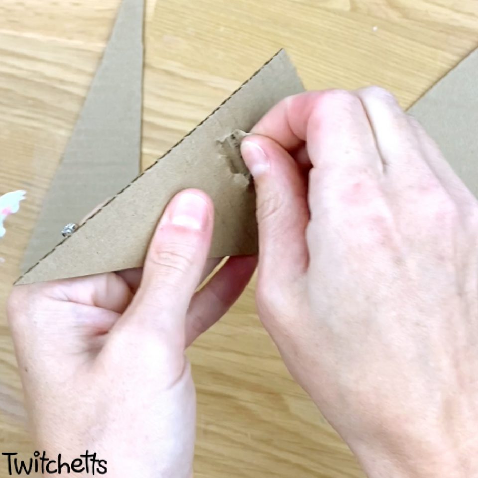 An Easy Triangle Craft for Preschoolers that uses Cardboard - Twitchetts