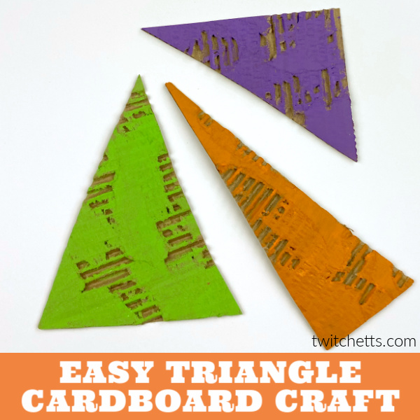 An Easy Triangle Craft for Preschoolers that uses Cardboard - Twitchetts