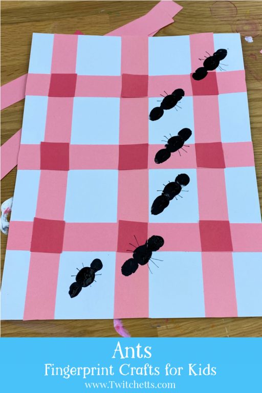 Easy Fingerprint Ant Craft for Preschool - Twitchetts