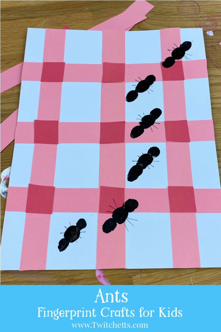 Easy Fingerprint Ant Craft for Preschool - Twitchetts