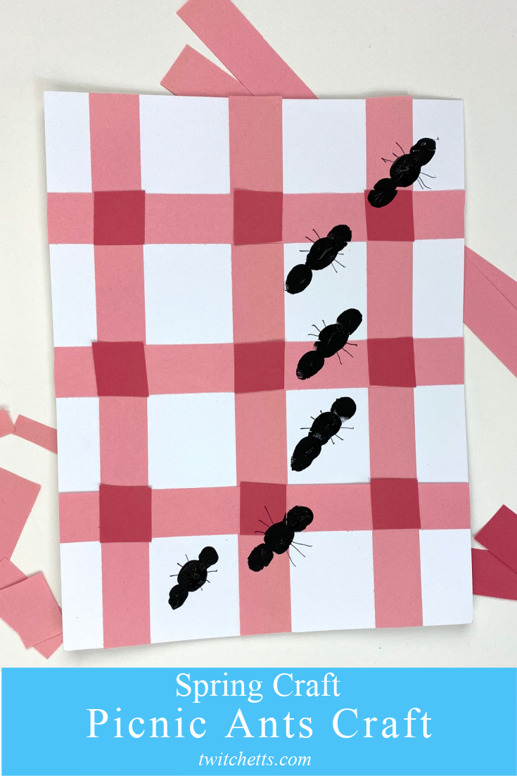 Easy Fingerprint Ant Craft for Preschool - Twitchetts