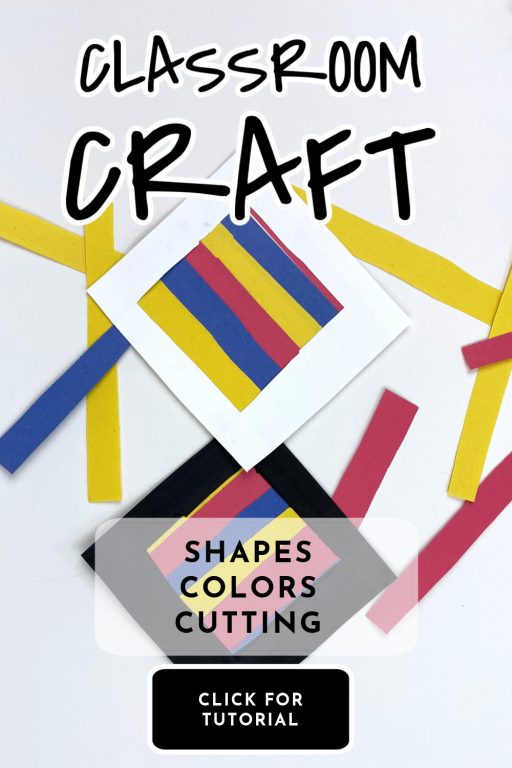 Easy Square Craft For Preschoolers To Make with Primary Colors