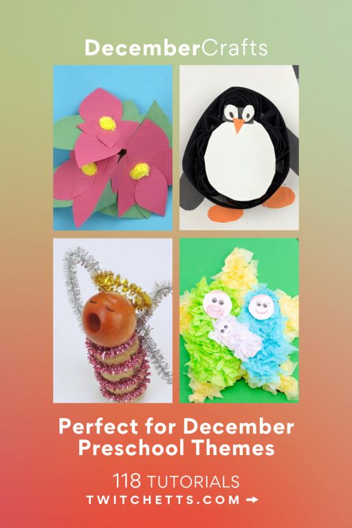 198 Fun December Crafts for Preschoolers to make - Twitchetts
