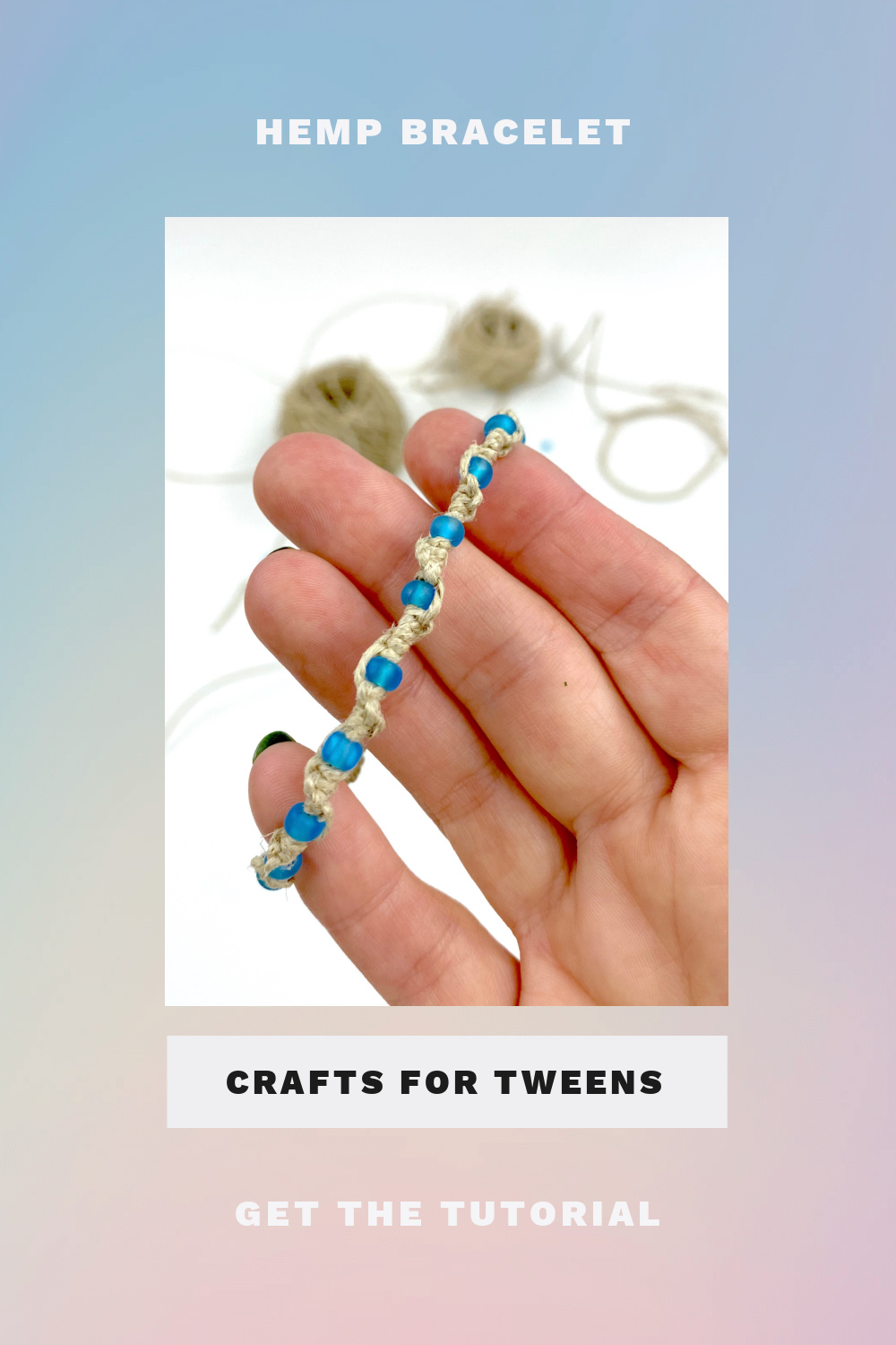 How to make a Chinese Staircase Hemp Bracelet with Beads